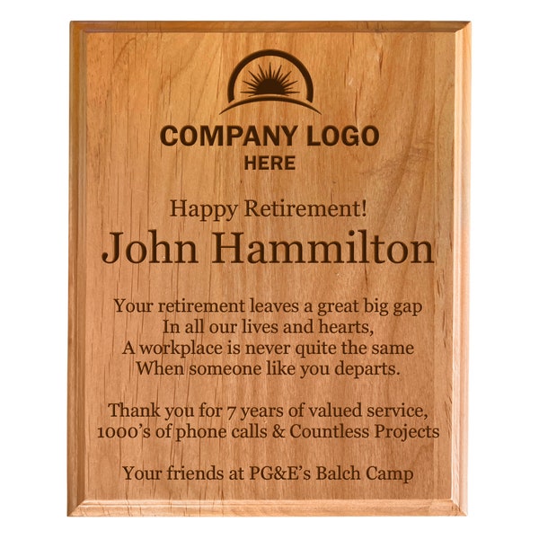 Retirement Plaque - Etsy
