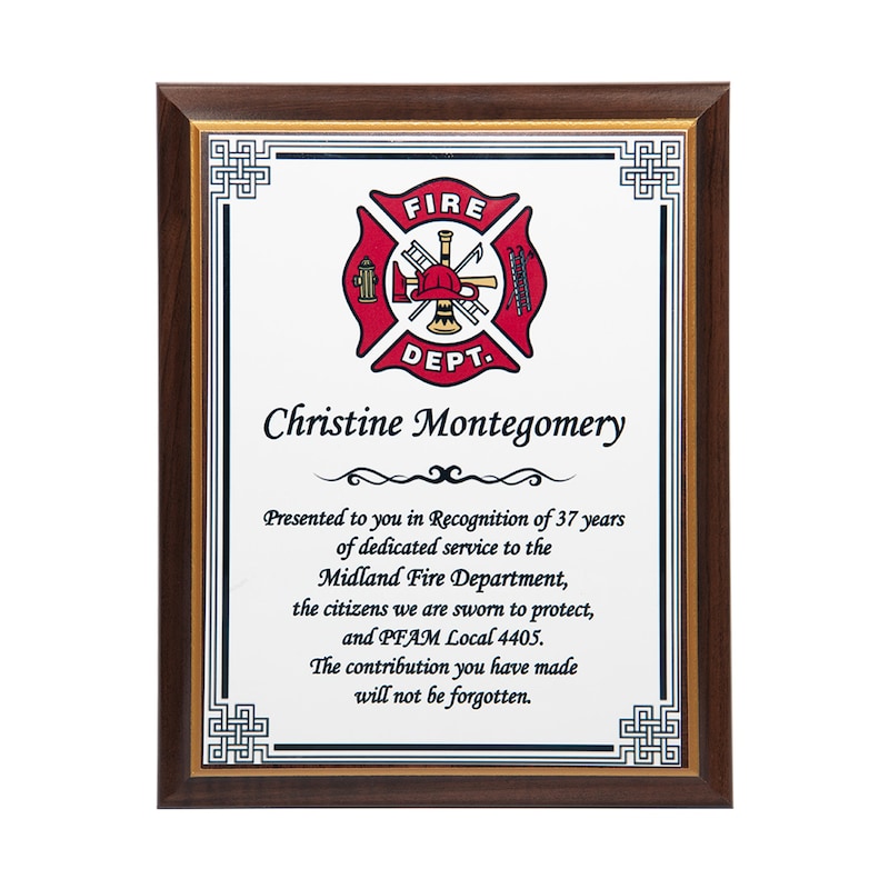 Firefighter Plaque - Etsy
