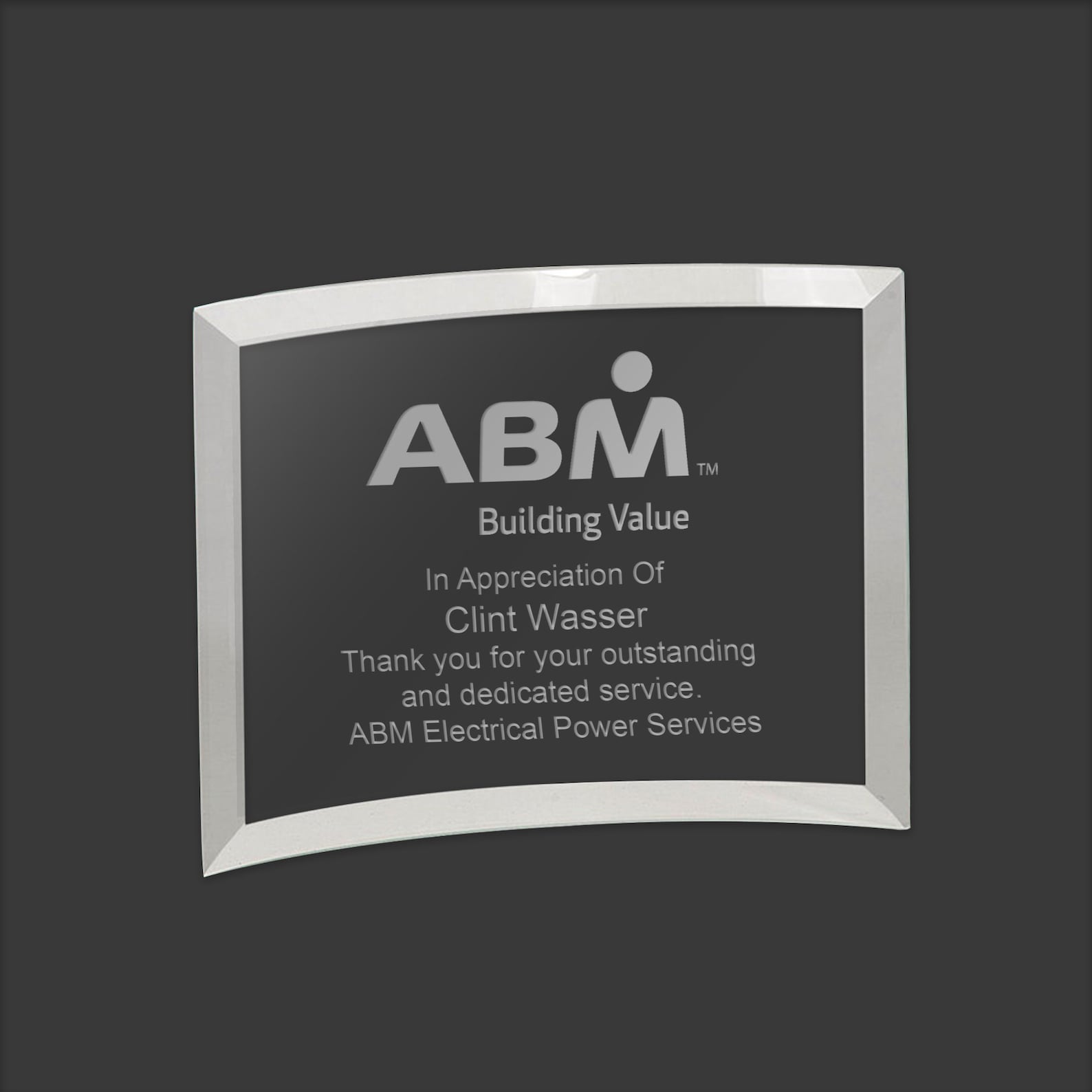 Recognition, Achievement, Graduation Plaque, Beveled Etched Glass ...