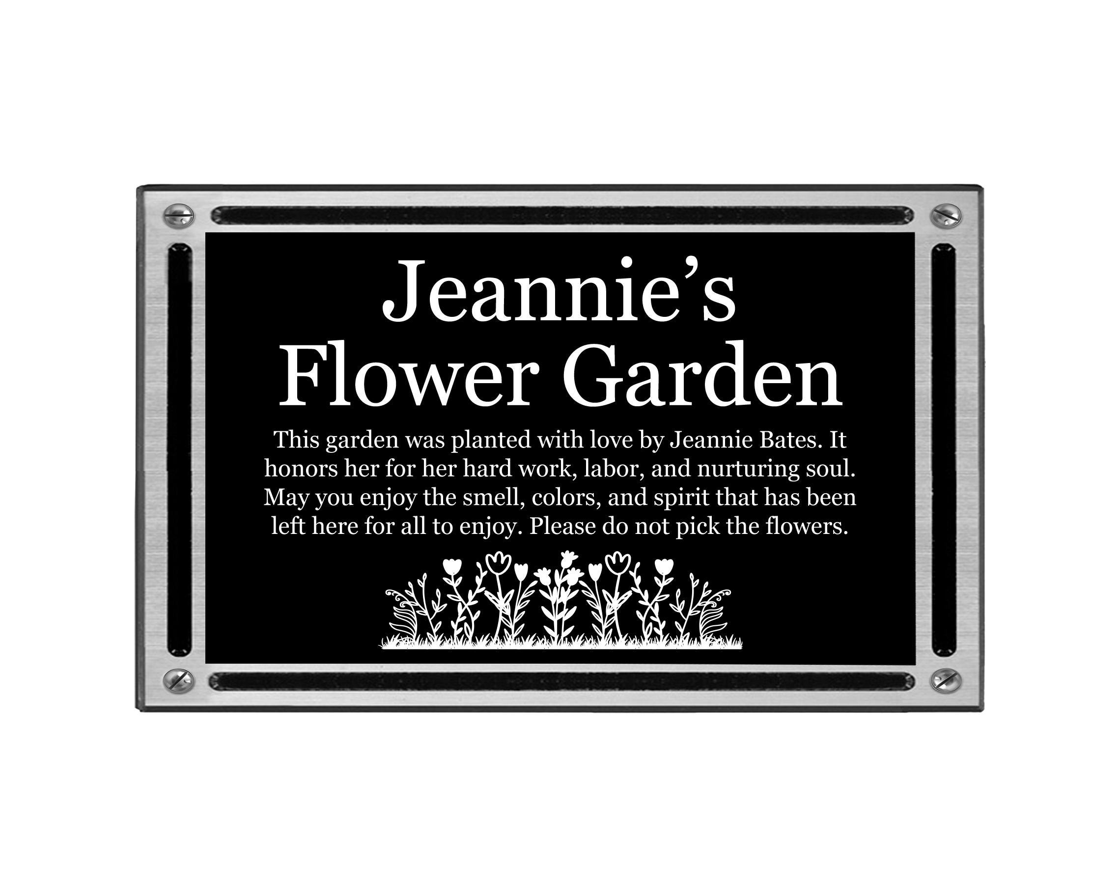 Custom Cast Aluminum Plaque: Engraved Outdoor Garden Sign, House ...