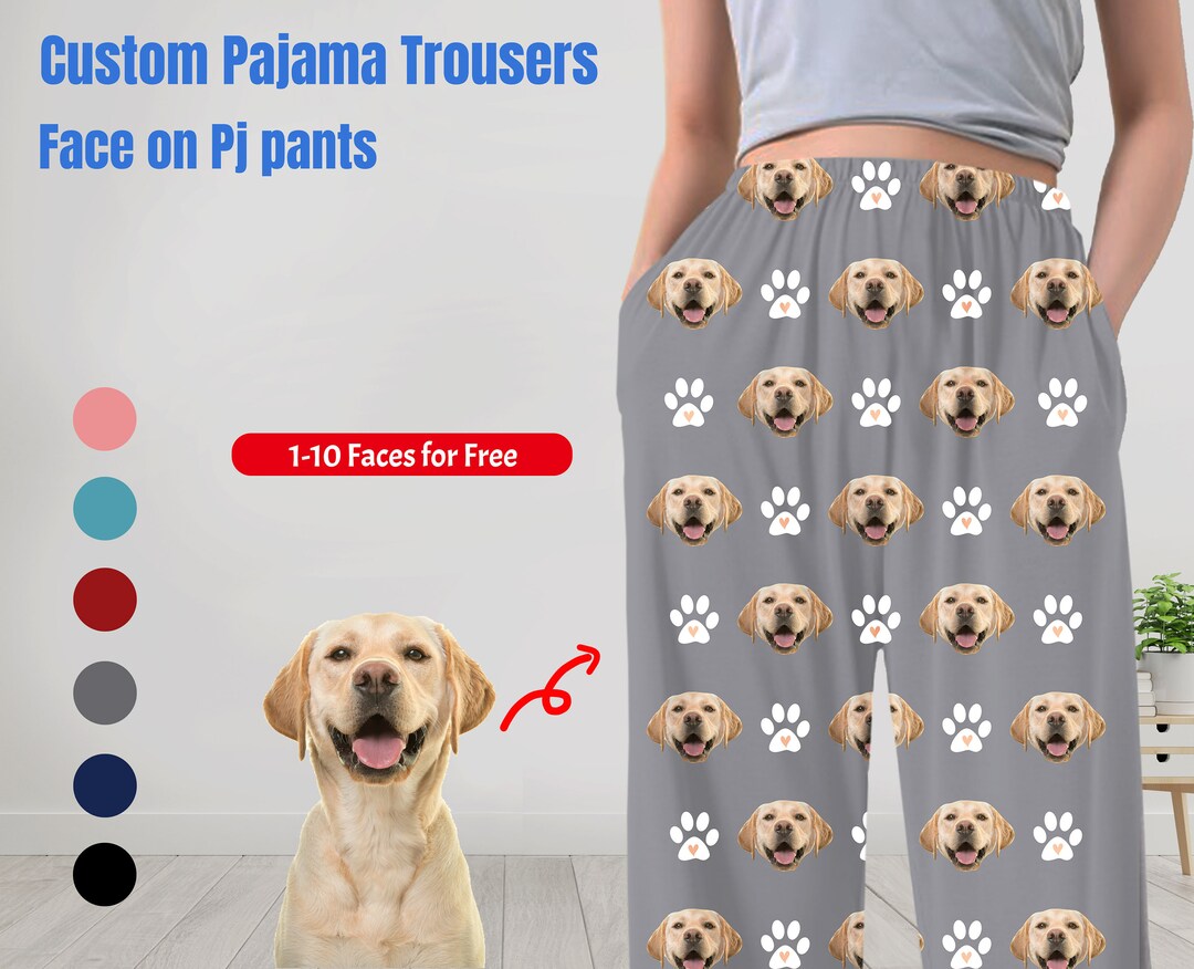 Custom Face Pajama Pants, Personalized Photo Trousers - Etsy
