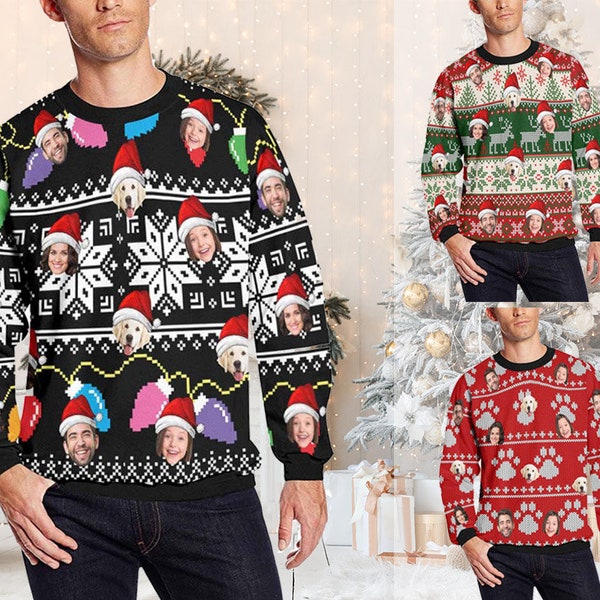 Custom Face Christmas Sweaters - Etsy