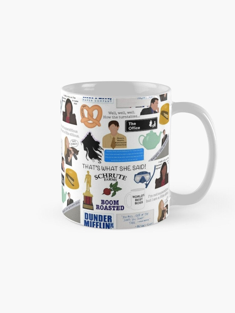 The Office Collage Coffee Mug, the Office Mug, Michael Scott Mug ...
