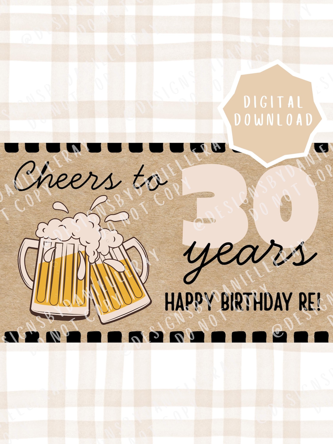 Digital Beer Birthday Banner Template | Cheers to Beers Birthday ...
