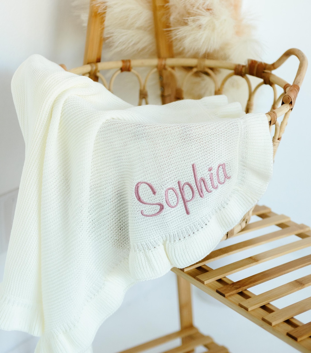 Embroidered Name Baby Blanket / Soft Custom Personalized Baby Blanket ...