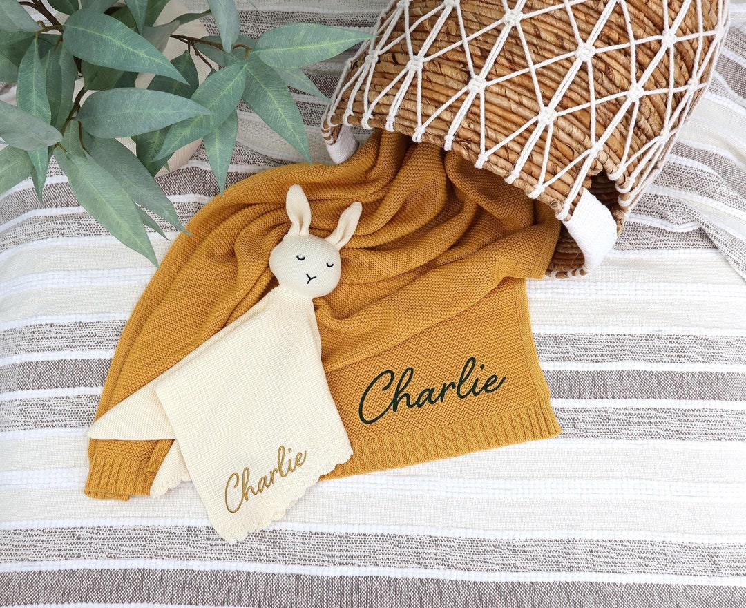 Baby Gift Set 2 Pcs for Baby, Custom Blanket/toy, Baby Gift Blanket ...