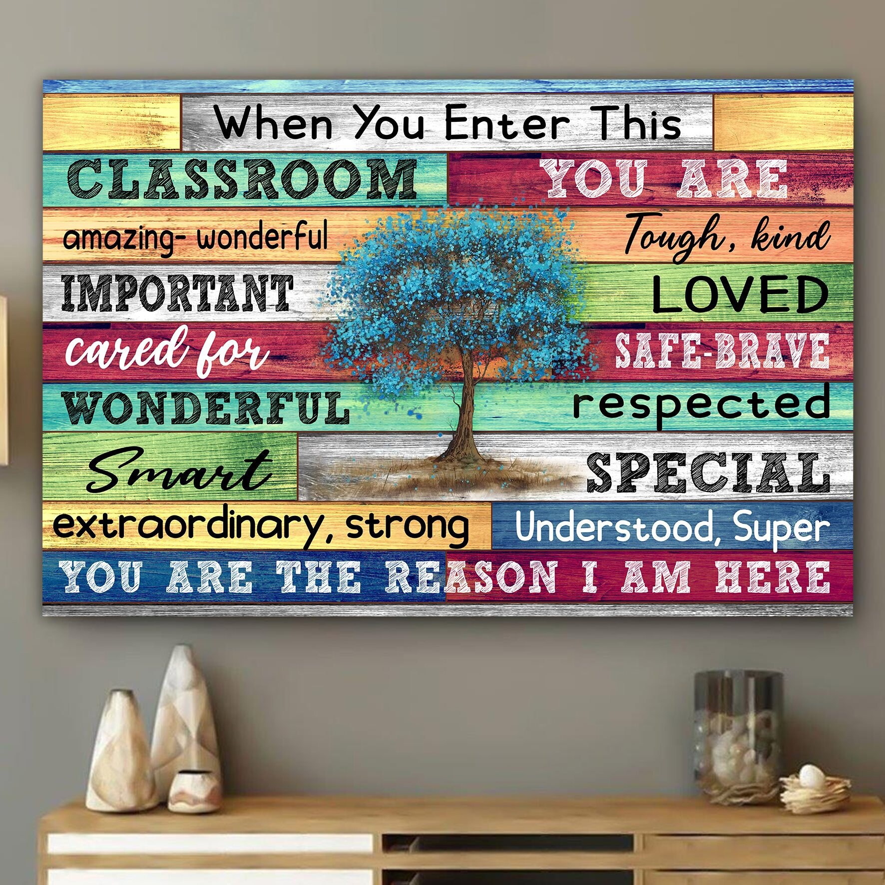 When you enter this classroom you are amazing teacher poster | Etsy