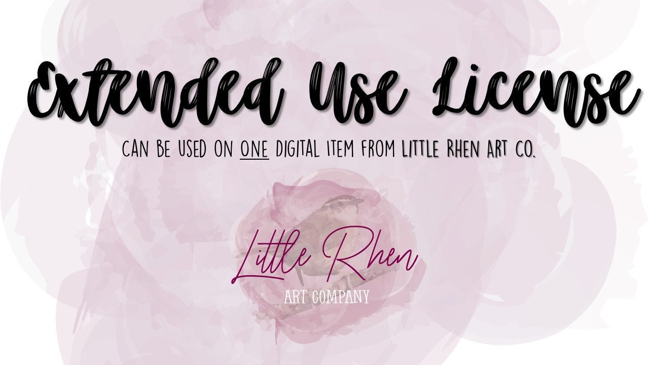 Extended Use License DIGITAL DESIGNS ONE item | Etsy