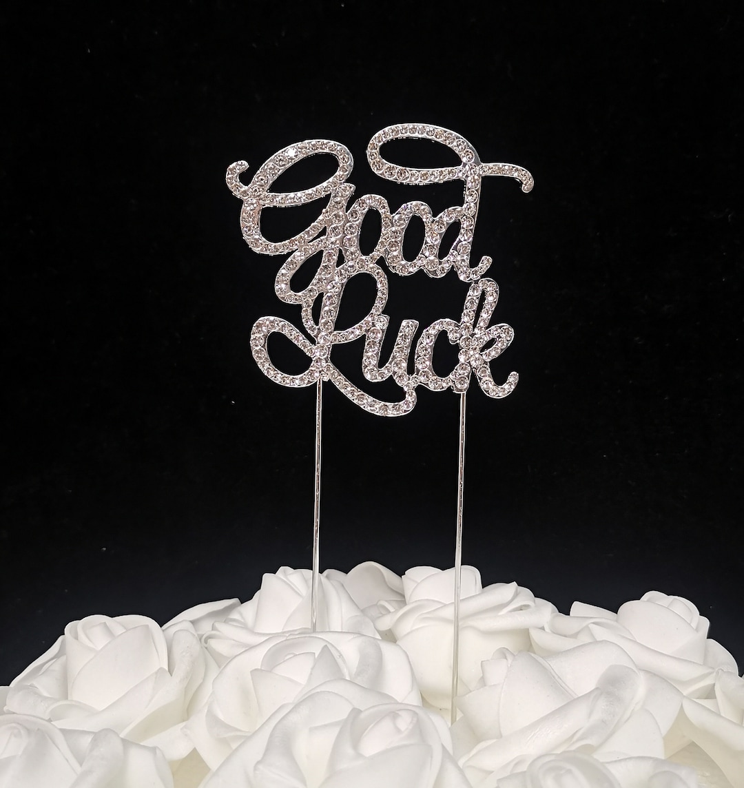 Good Luck Rhinestone Cake Toppers - Gold & Silver - Etsy