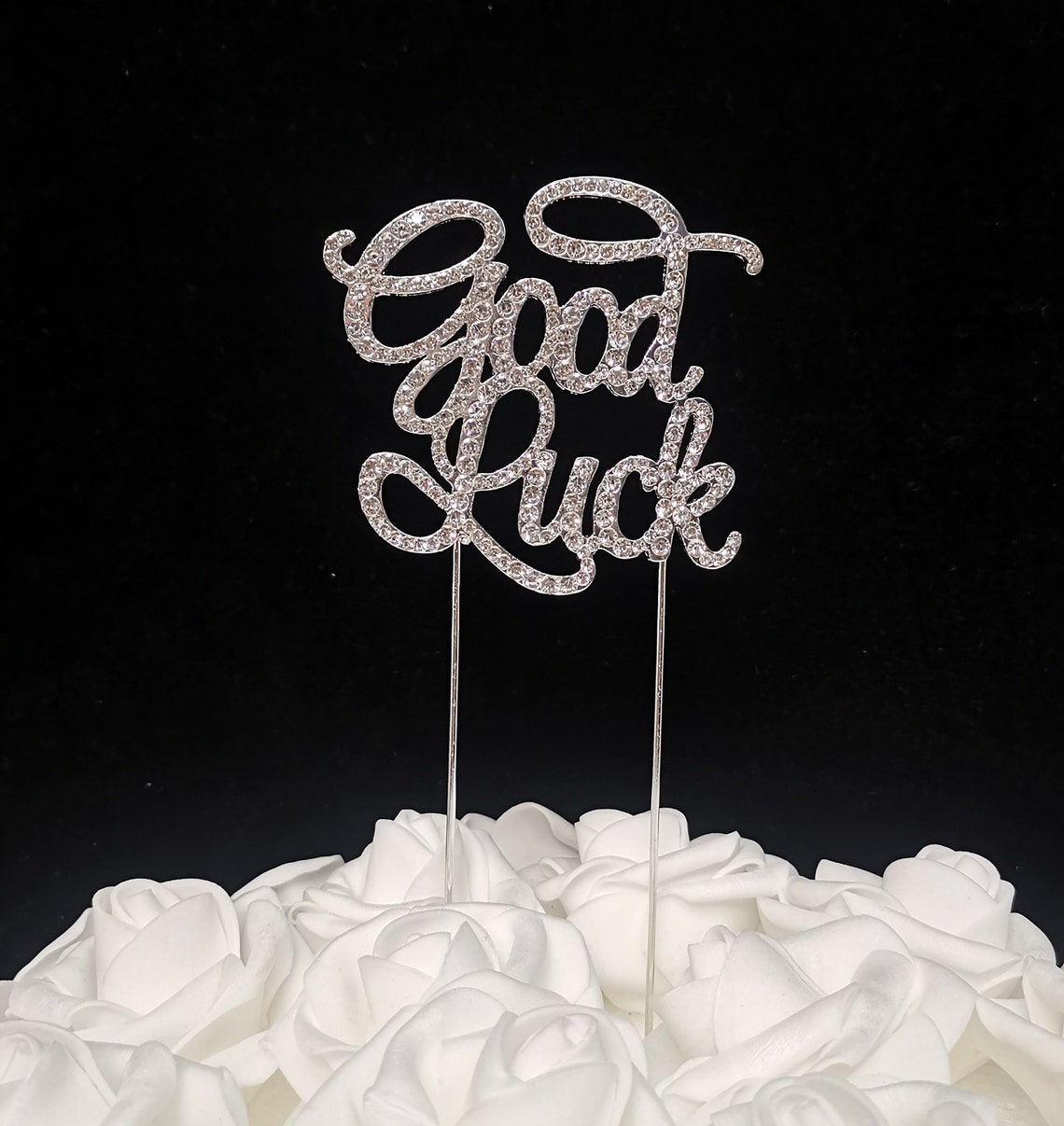 Good Luck Rhinestone Cake Toppers - Gold & Silver - Etsy
