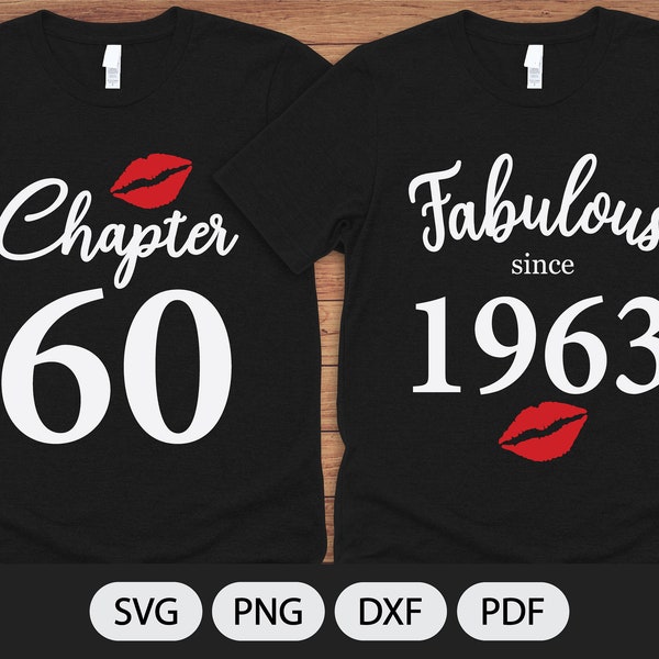 Chapter 60 Fabulous Since 1963 Svg - Etsy