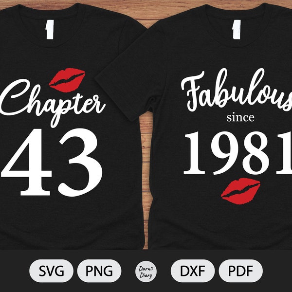 Chapter 43 Fabulous Since Svg - Etsy