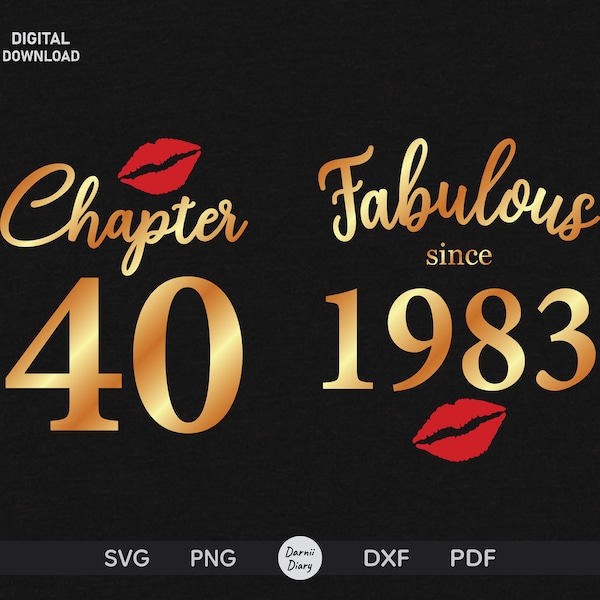Chapter 40 Est 1982 Svg - Etsy