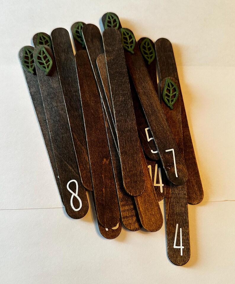 Numbered Pick Sticks Wooden Desk Holder for Teachers Educator Gift ...