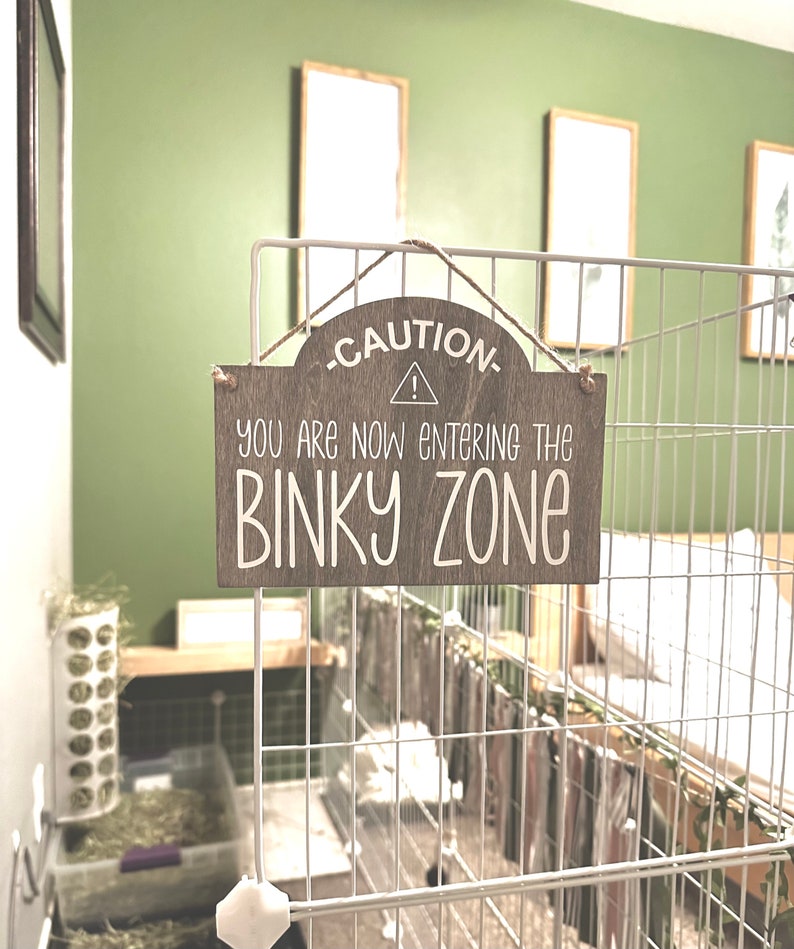 Grey Small Wooden Hanging Quote Sign Decor for Small Pets/bunny/rabbit ...