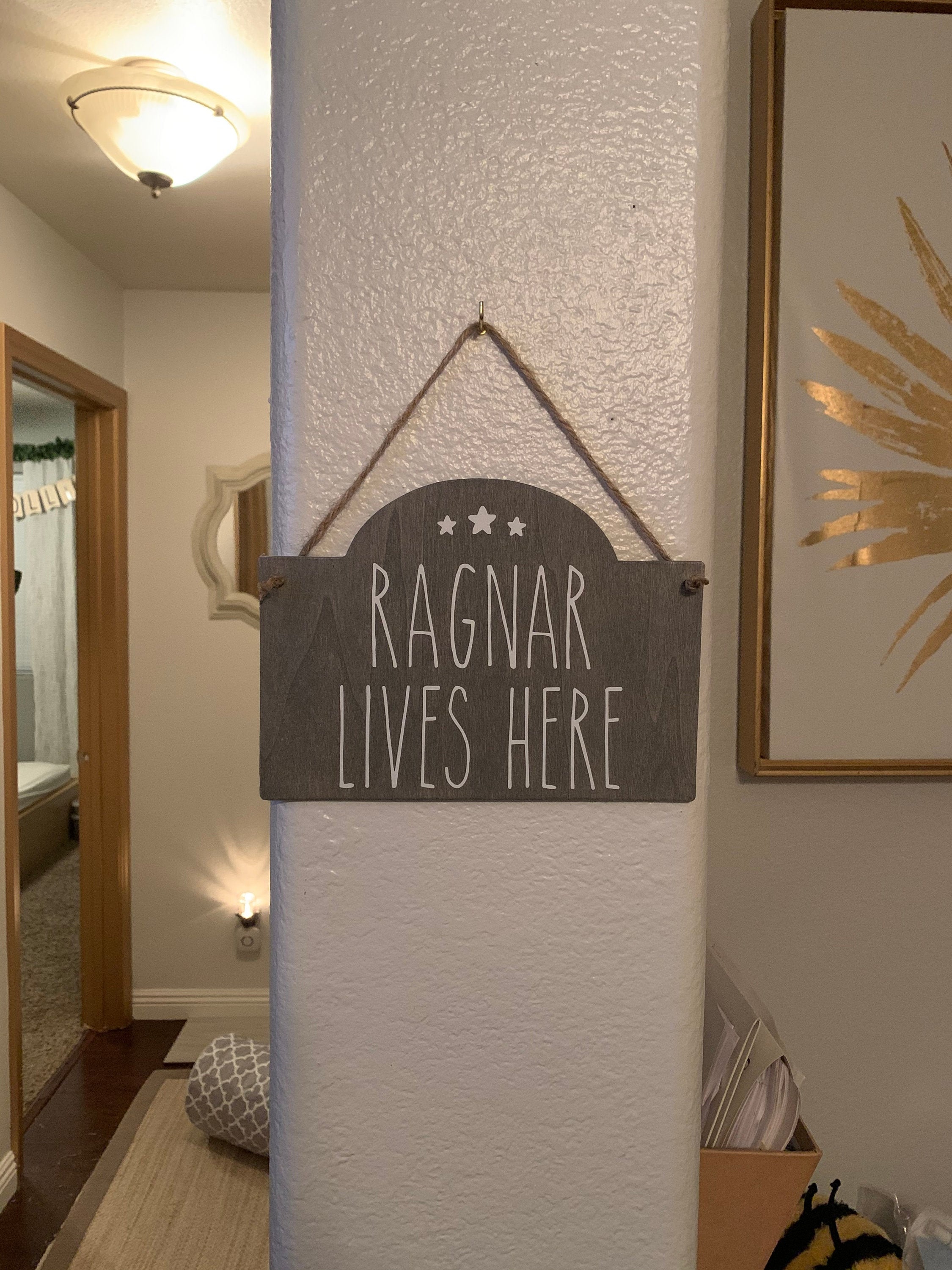 Gray Small Wooden Hanging Sign Custom-made Decor Personalized | Etsy