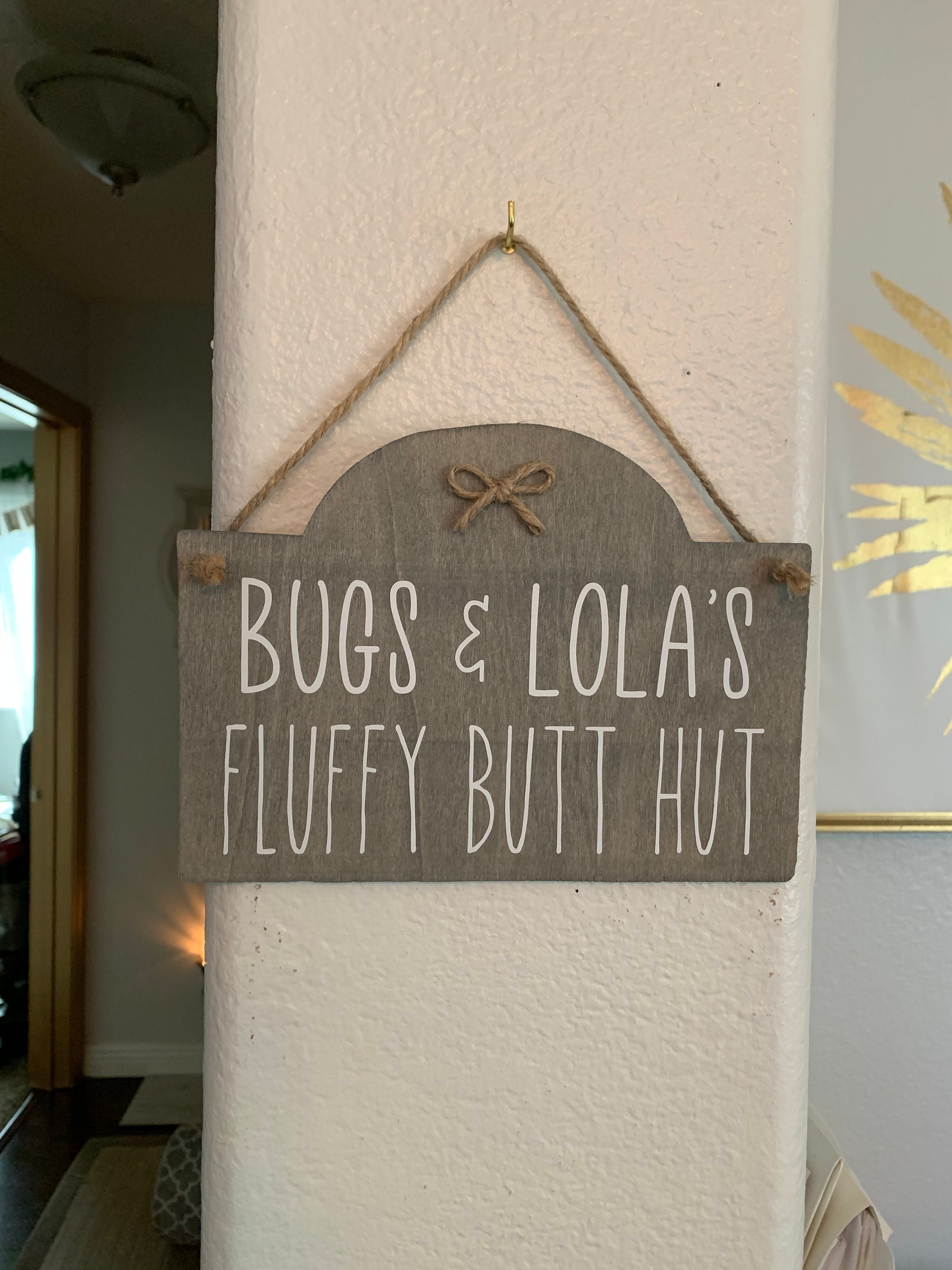 Gray Small Wooden Hanging Sign Custom-made Decor Personalized for Small ...