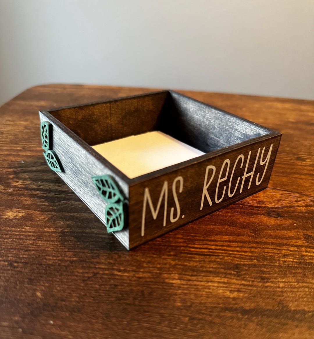 Wooden Desk Note Holder for Teachers Educator Gift/custom Personalized ...