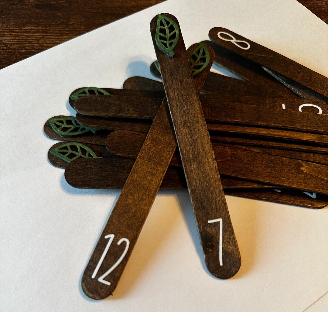 Numbered Pick Sticks Wooden Desk Holder for Teachers Educator Gift ...