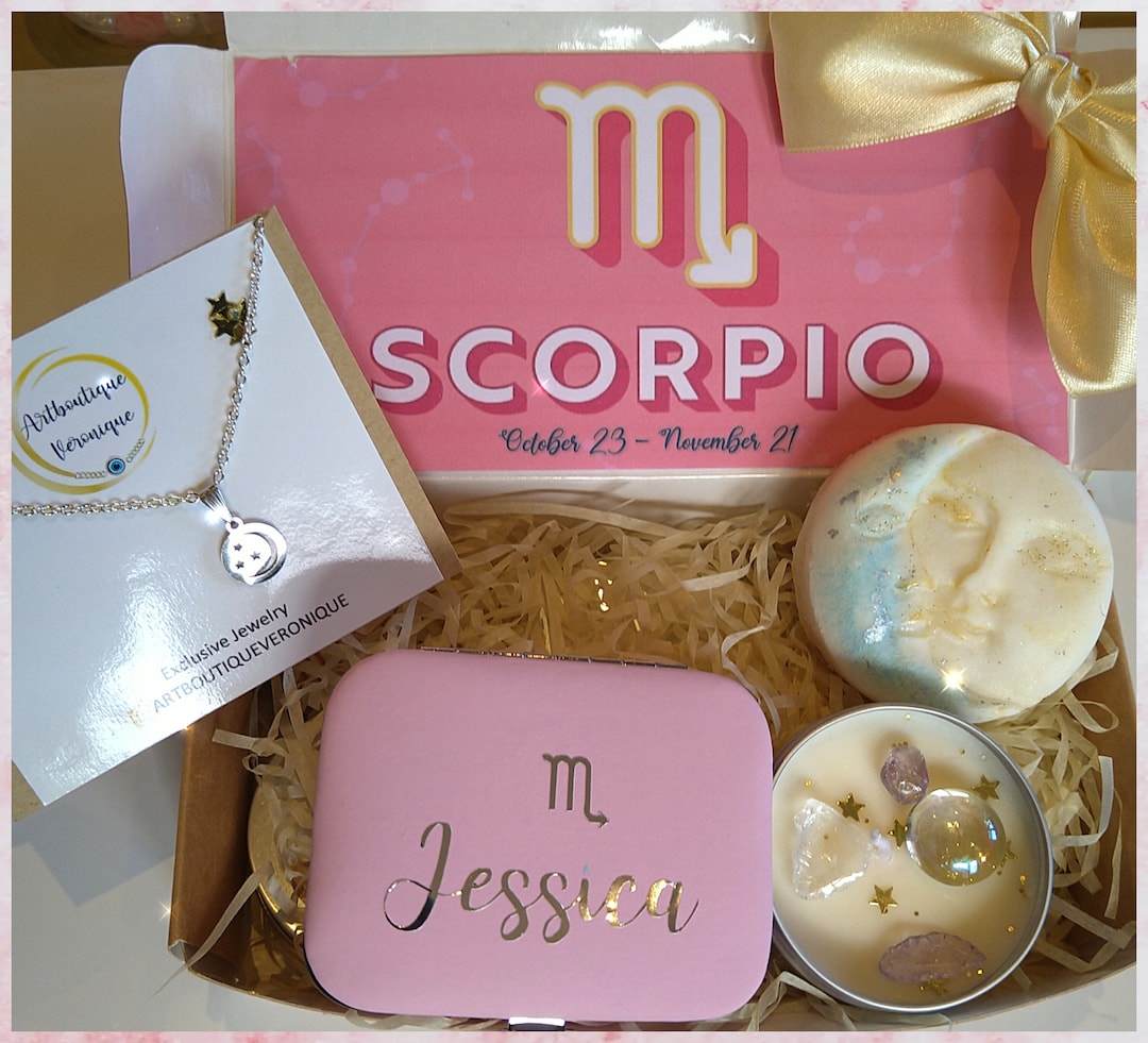 Scorpio Zodiac Sign Gift Box With Travel Case. Travel Jewelry - Etsy