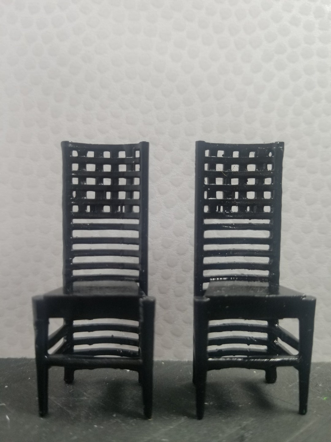 Miniature Modern Style Chairs, Set of 2 (1:24 Scale) - Etsy