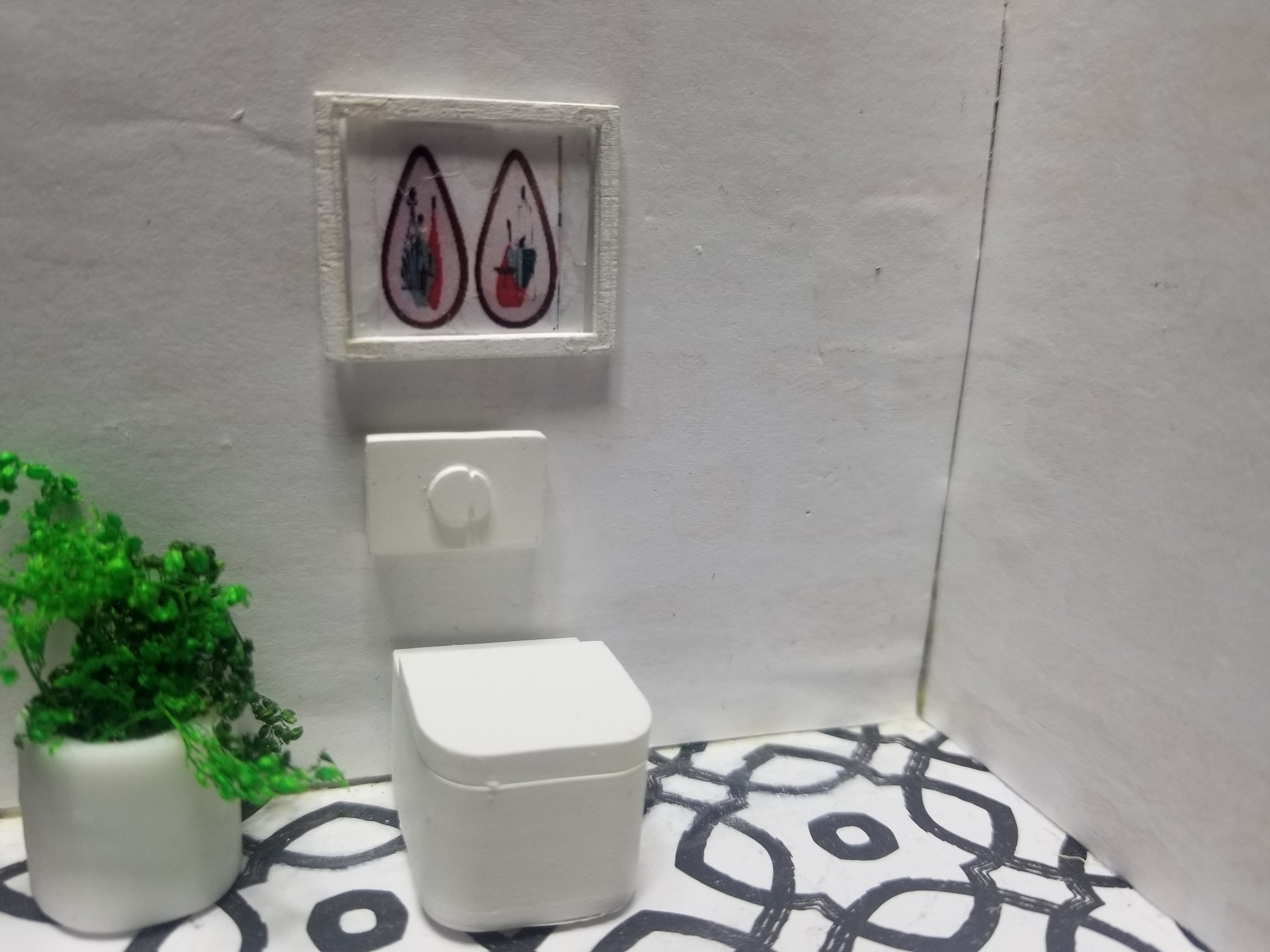 Miniature Modern Toilet 1:24 Scale - Etsy