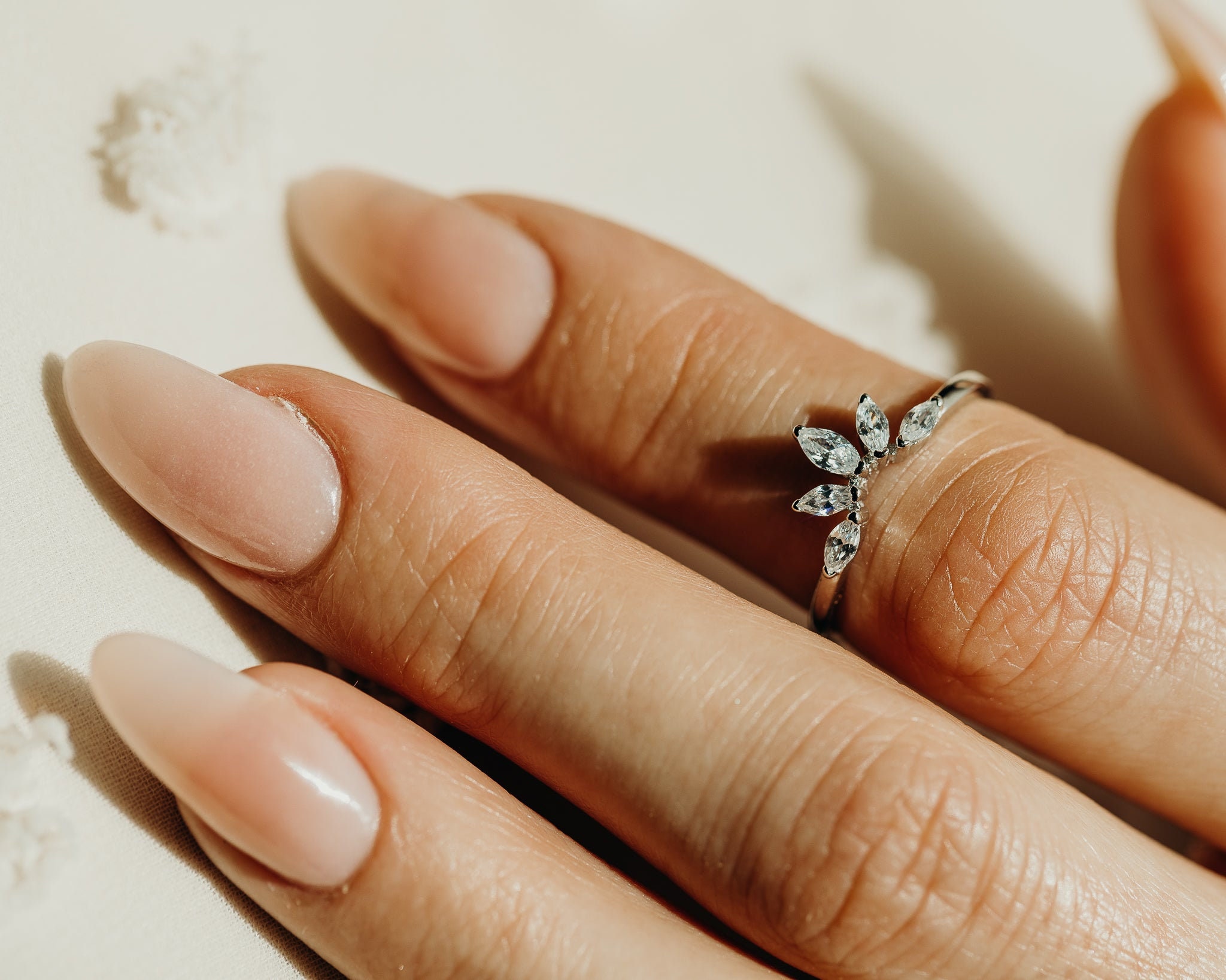 Dainty Cubic Zirconia Arch Ring Sterling Silver Curved Ring CZ - Etsy