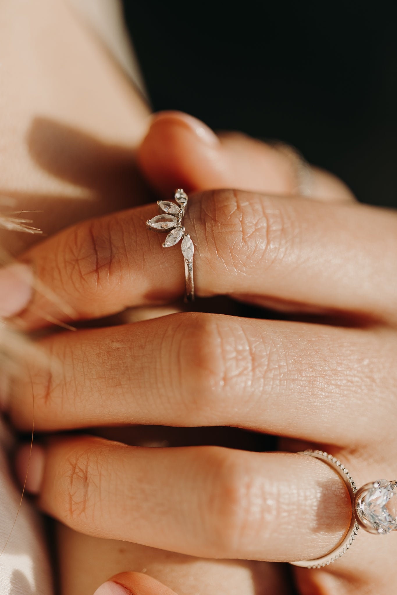 Dainty Cubic Zirconia Arch Ring Sterling Silver Curved Ring CZ - Etsy