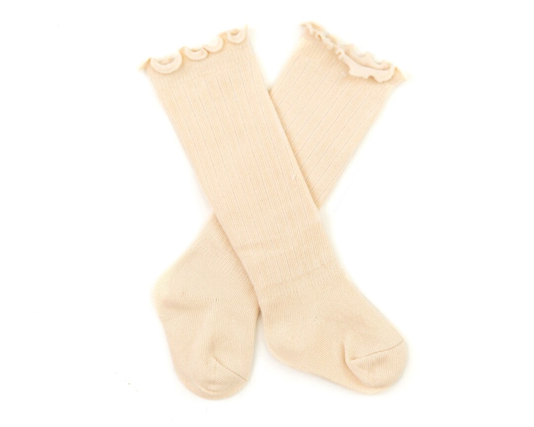 Baby Knee High Socks in Beige, Toddler Knee High Socks, Toddler Socks ...