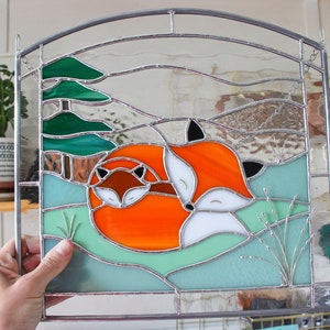 PATTERNS • Mom and Baby Fox Stained Glass Patterns • Digital Download ...