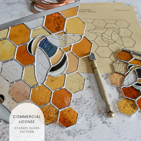 Honeycomb Stained Glass - Etsy