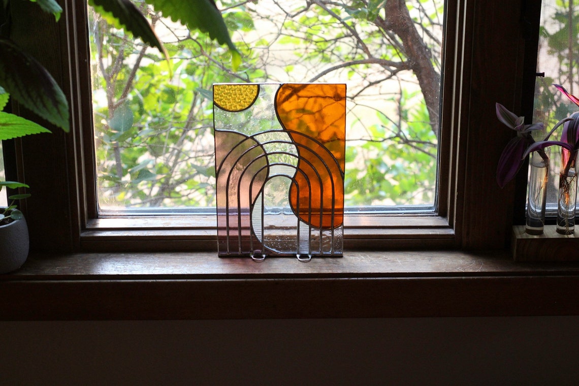 PATTERN Boho Rainbow Panel Stained Glass Pattern Digital | Etsy