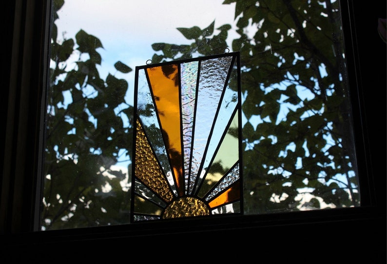 PATTERN Sunburst Panel Stained Glass Pattern Digital - Etsy