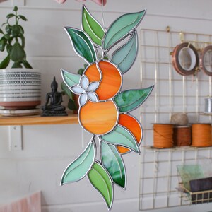 PATTERNS • Fresh Oranges Stained Glass Panel Patterns • Digital ...
