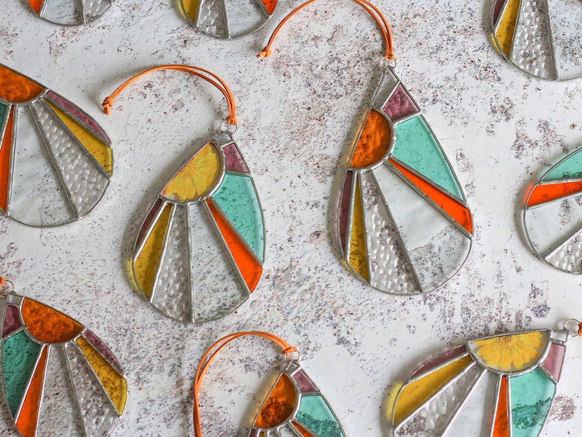 PATTERNS 4 Drops of Sunshine Stained Glass Patterns - Etsy