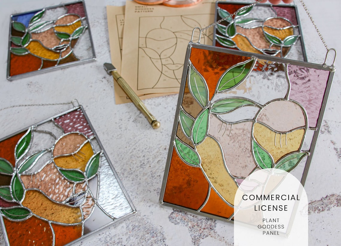 PATTERNS Plant Goddess Stained Glass Pattern Digital - Etsy