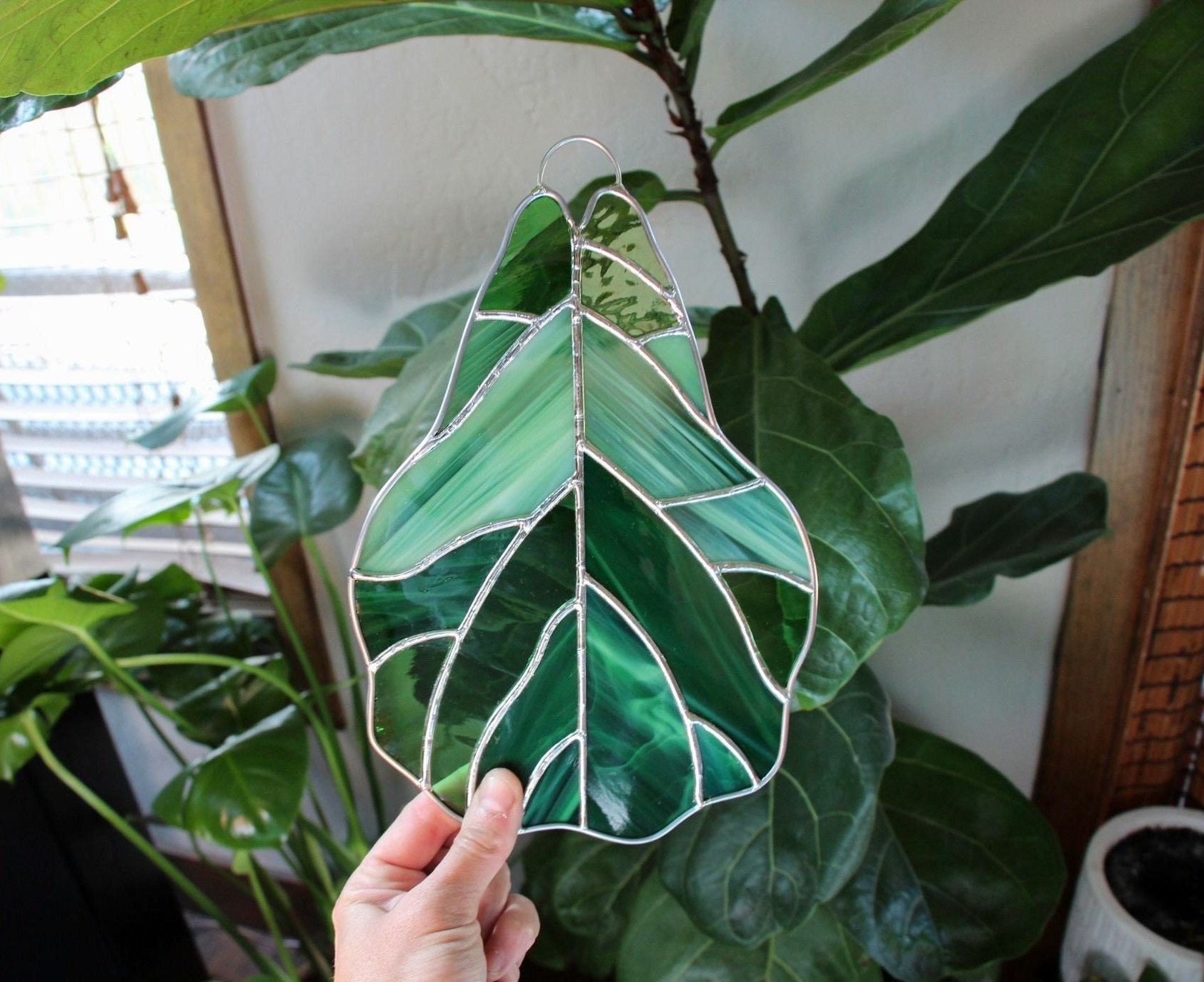 PATTERNS 2 Fiddle Fig Leaf Stained Glass Patterns Digital - Etsy