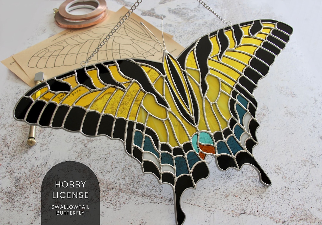 PATTERN • Swallowtail Butterfly Stained Glass Patterns • Digital ...