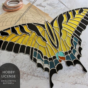 PATTERN Swallowtail Butterfly Stained Glass Patterns Digital Download ...