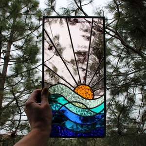 PATTERNS • 2 Ocean Sunshine Stained Glass Patterns • Digital Download ...