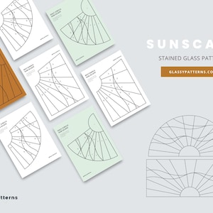 PATTERNS Sunscape Stained Glass Patterns Digital Download: Hobby License - Etsy