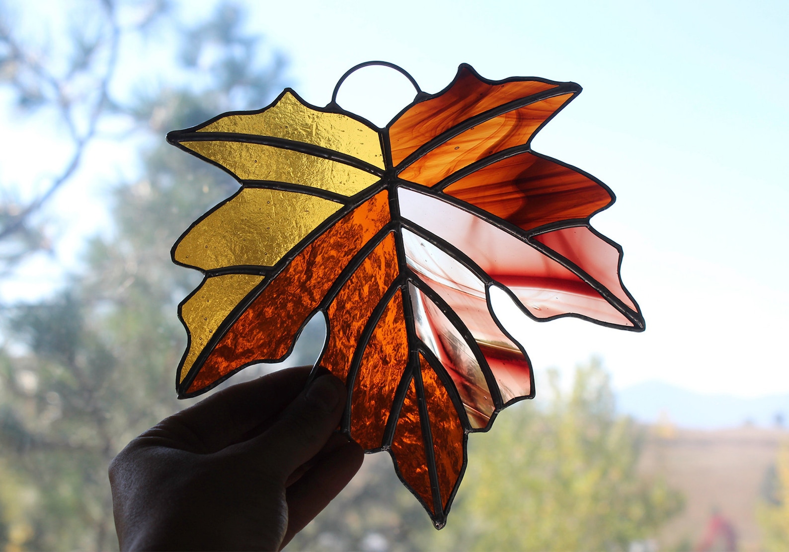PATTERN Maple Leaf Stained Glass Pattern Digital Download: - Etsy