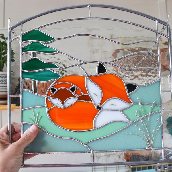 Fox Stained Glass - Etsy