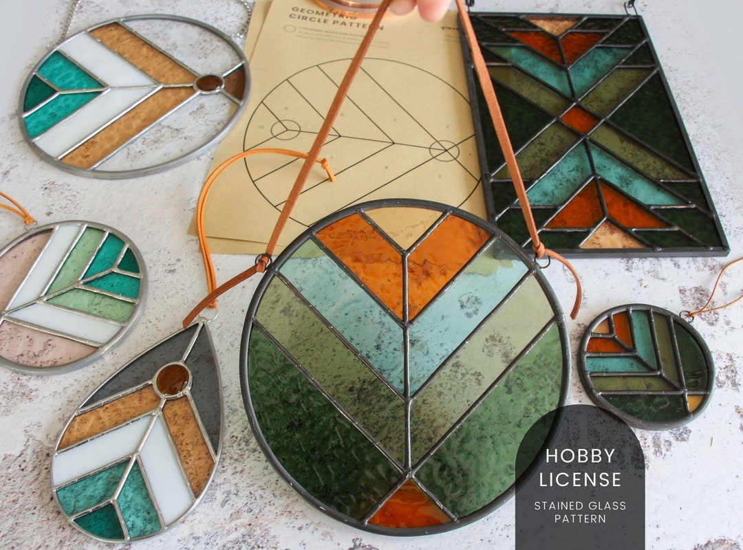 PATTERNS • Geometric Shapes Stained Glass Patterns • Digital Download ...