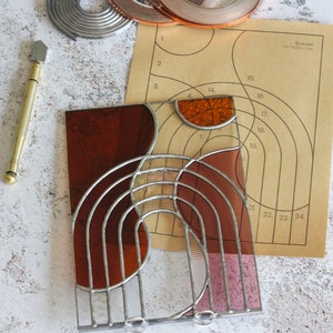 PATTERN • Boho Rainbow Panel Stained Glass Pattern • Digital Download ...