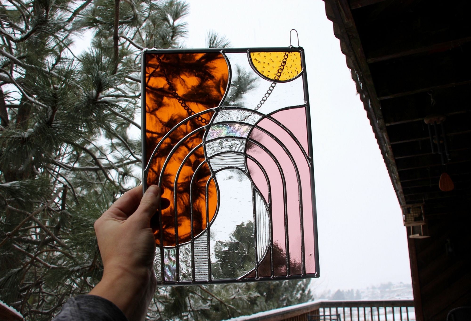 PATTERN Boho Rainbow Panel Stained Glass Pattern Digital - Etsy