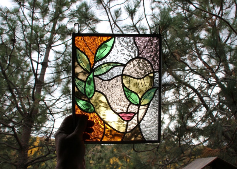 PATTERNS Plant Goddess Stained Glass Pattern Digital - Etsy