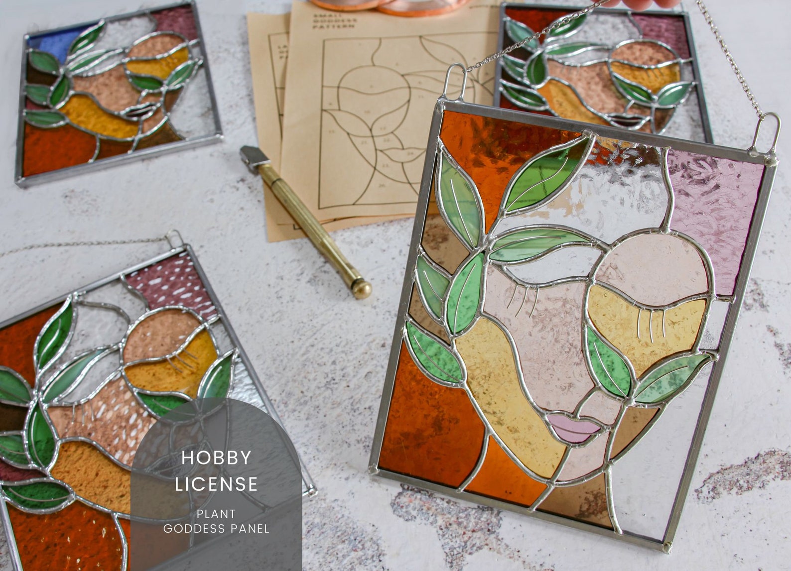 PATTERNS Plant Goddess Stained Glass Pattern Digital - Etsy