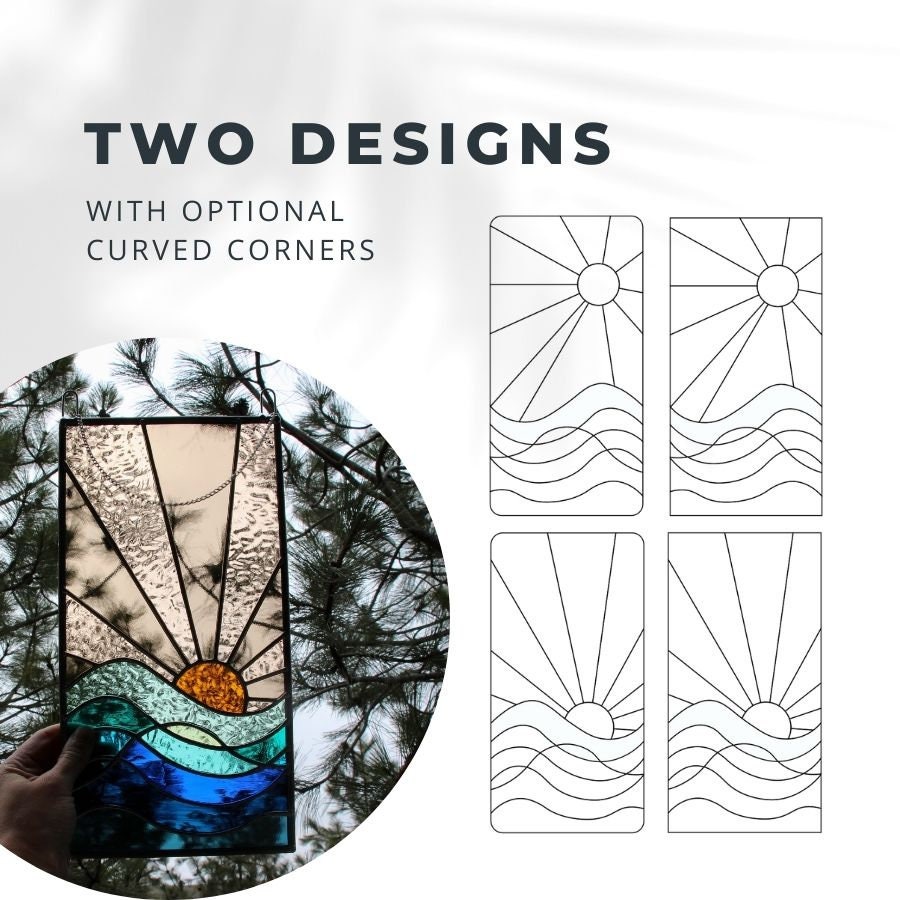 PATTERNS 2 Ocean Sunshine Stained Glass Patterns Digital - Etsy