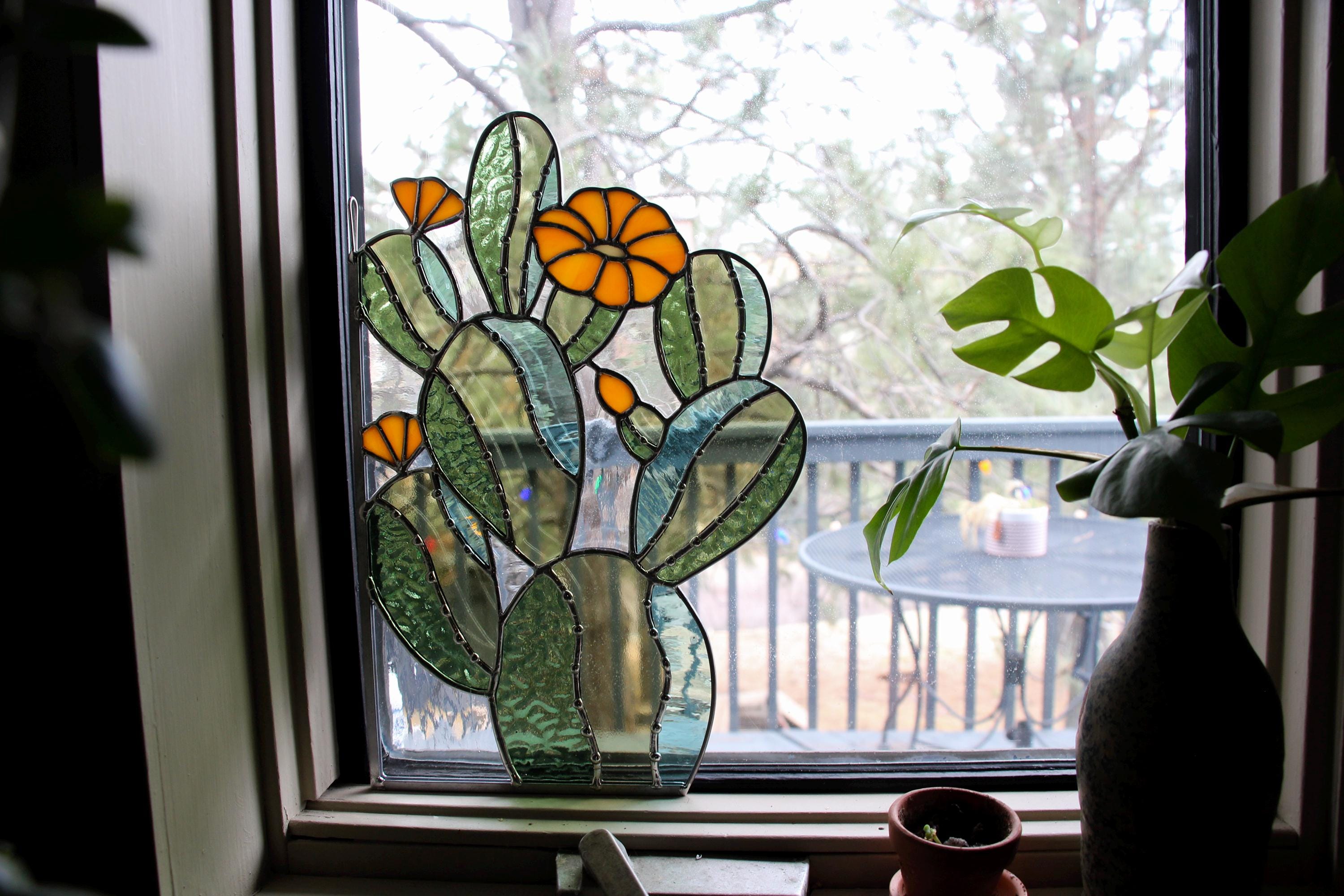 PATTERNS • Floral Cactus Stained Glass Patterns • Digital Download ...